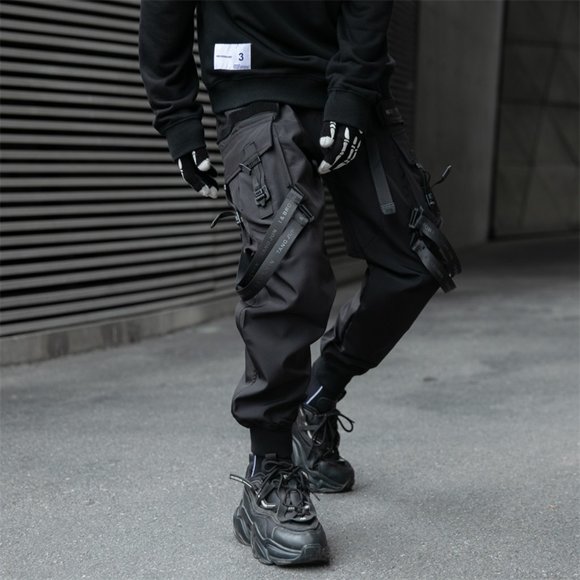 Niepce Inc | Pants | Mens Techwear Cyberpunk Matte Black Joggers ...